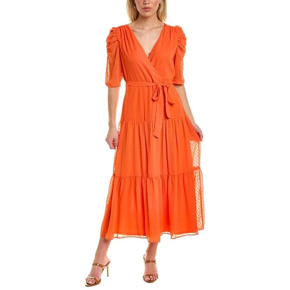 Maison Tara | Dresses | Maison Tara Clipped Dot Midi Dress | Poshmark